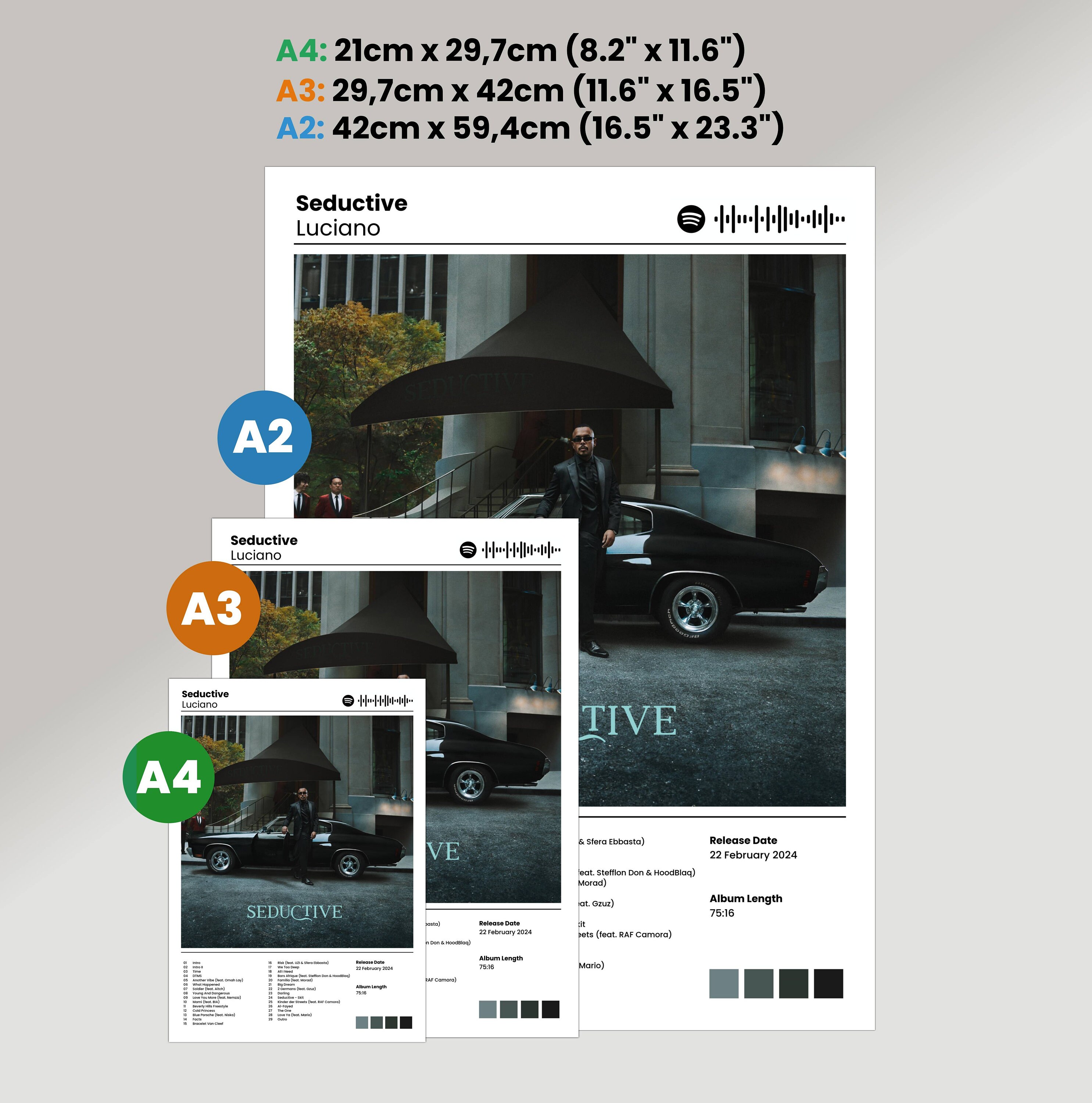 Album Poster Luciano Seductive, German Rap Album Cover - Etsy