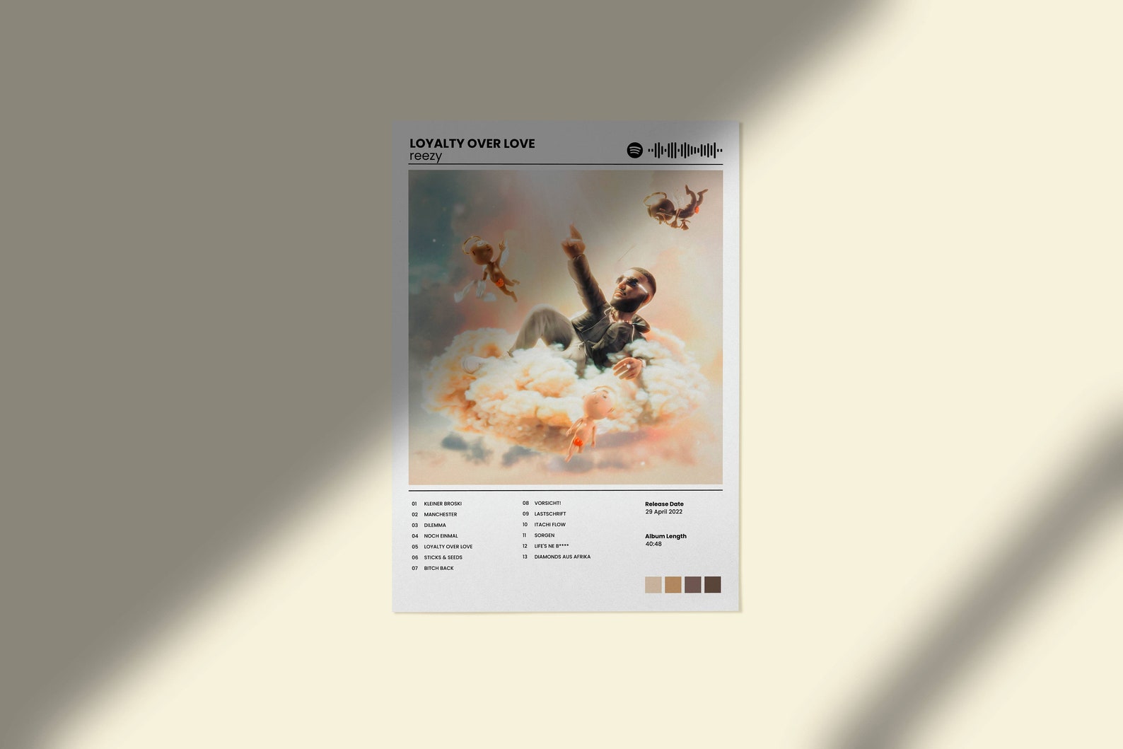 Album Poster Reezy LOYALTY OVER LOVE, German Rap Album Cover - Etsy