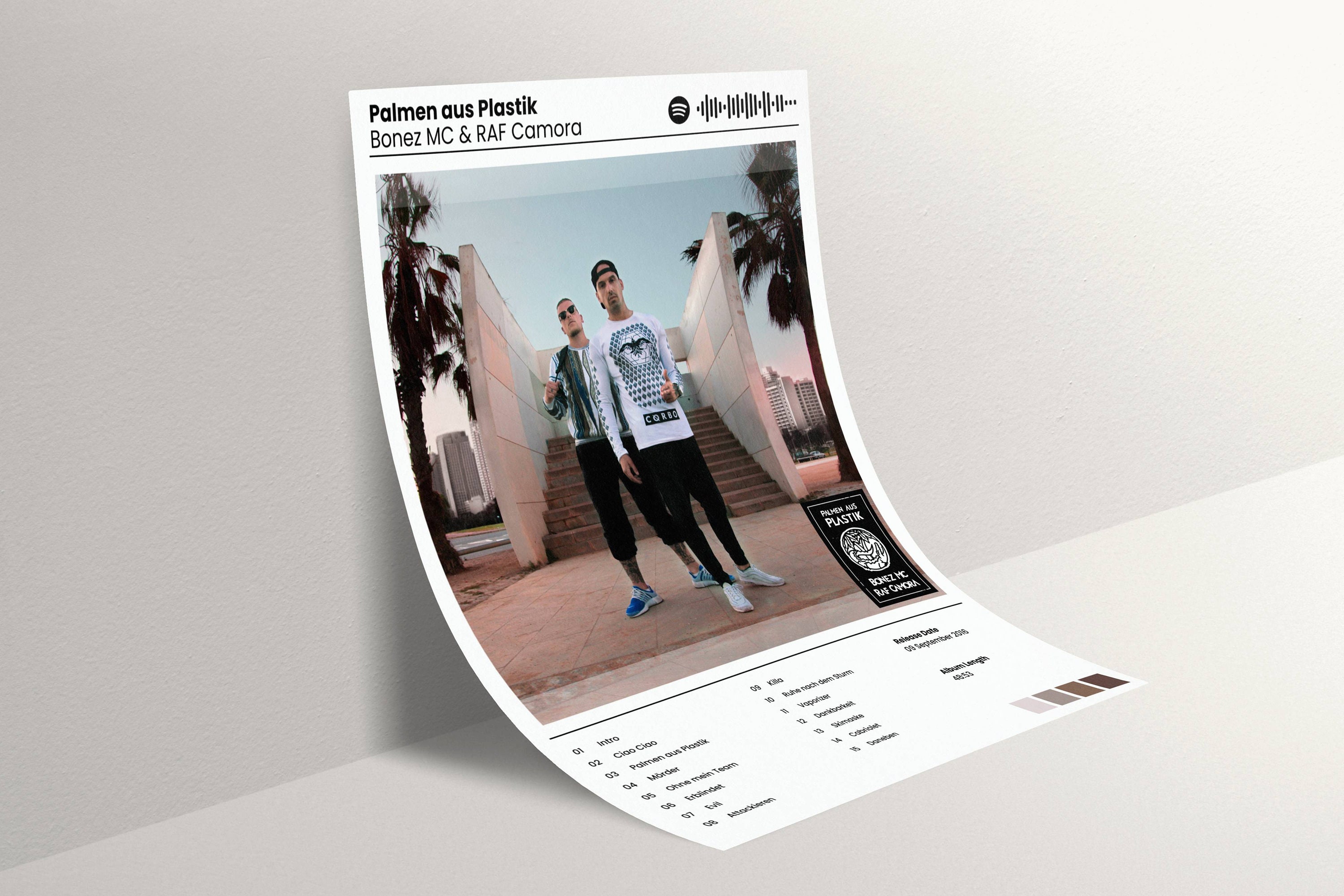 Album Poster Bonez MC & RAF Camora Palmen Aus Plastik, German Rap Album ...