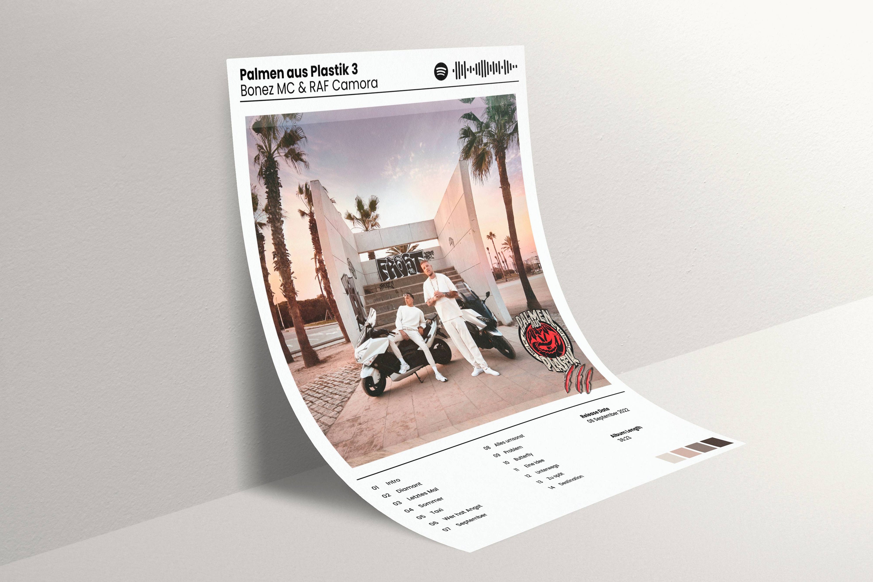 Album Poster Bonez MC & Raf Camora Plastic Palm Trees 3, German Rap ...