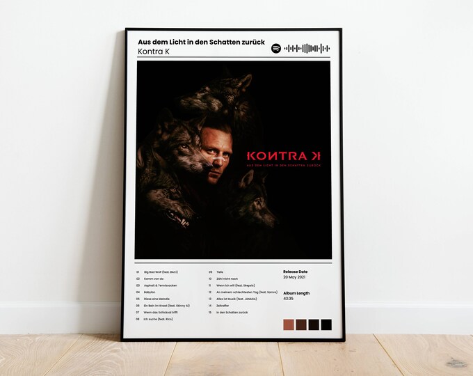 Album Poster Kontra K From the Light to the Shadows Back, Rap Poster ...