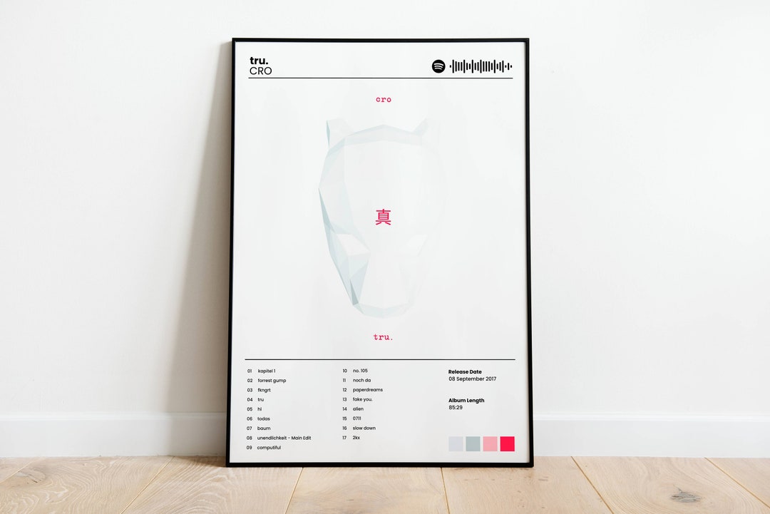 Album Poster Cro Tru., German Rap Album Cover - Etsy UK