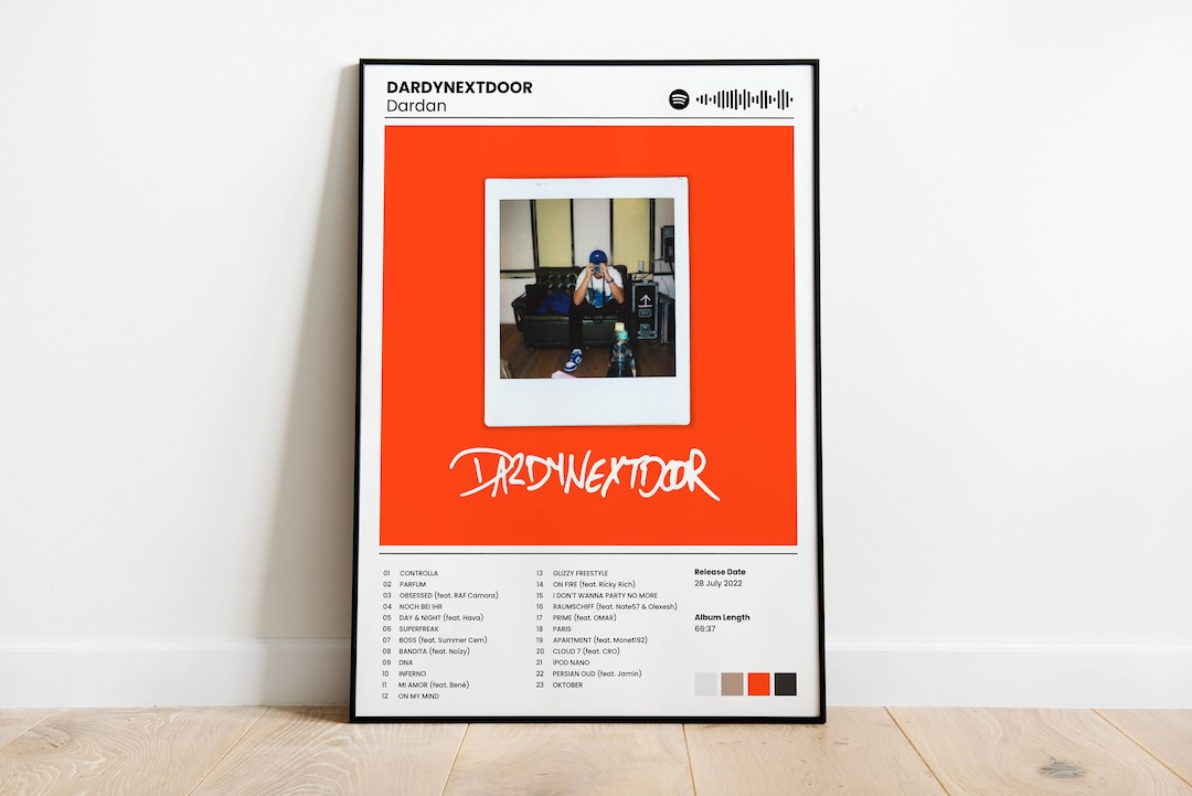 Album Poster Dardan DARDYNEXTDOOR, German Rap Album Cover - Etsy