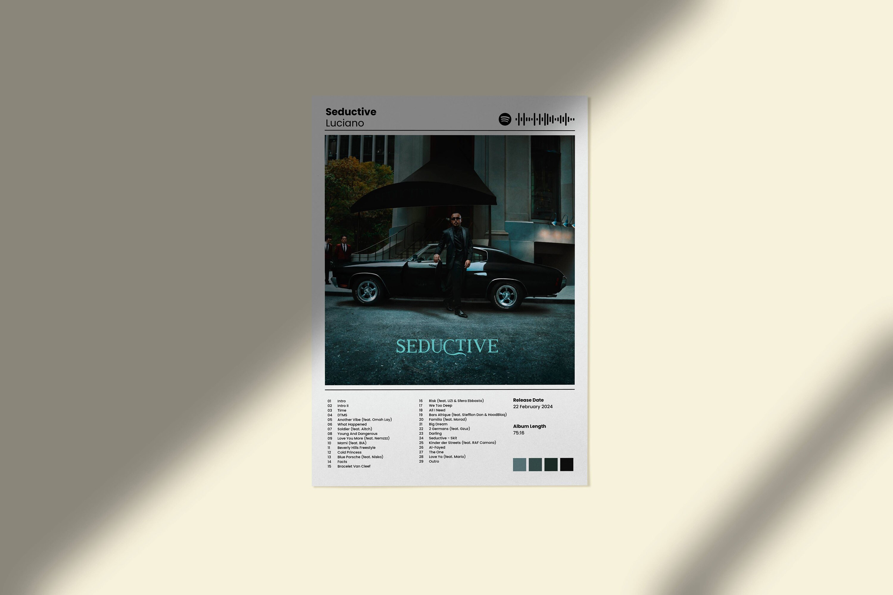 Album Poster Luciano Seductive, German Rap Album Cover - Etsy