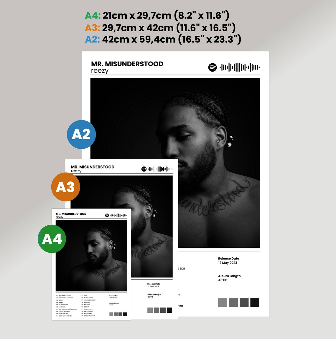 Album Poster Reezy MR. MISUNDERSTOOD, German Rap Album Cover - Etsy