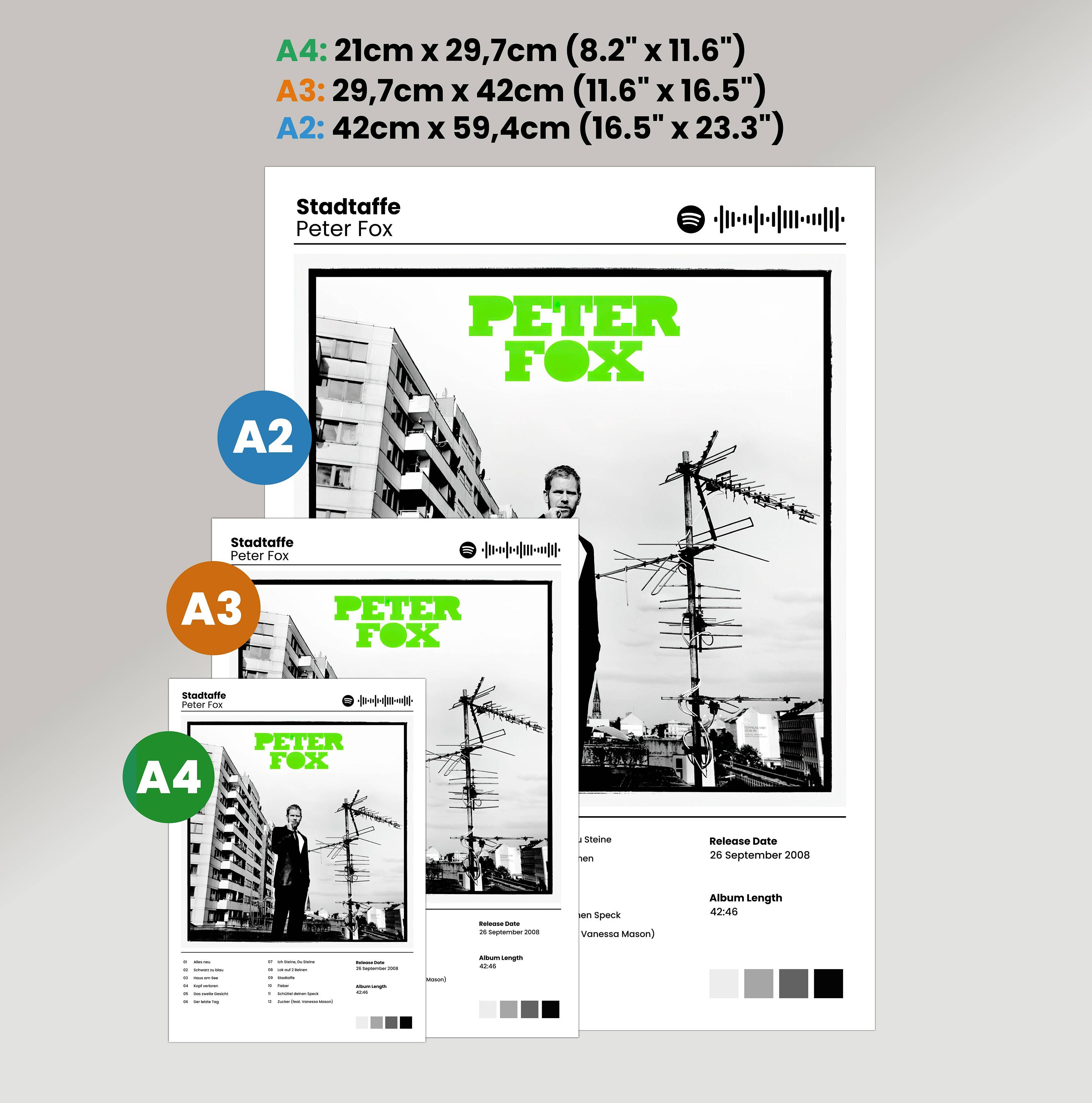 Album Poster Peter Fox Stadtaffe German Rap Album Cover - Etsy