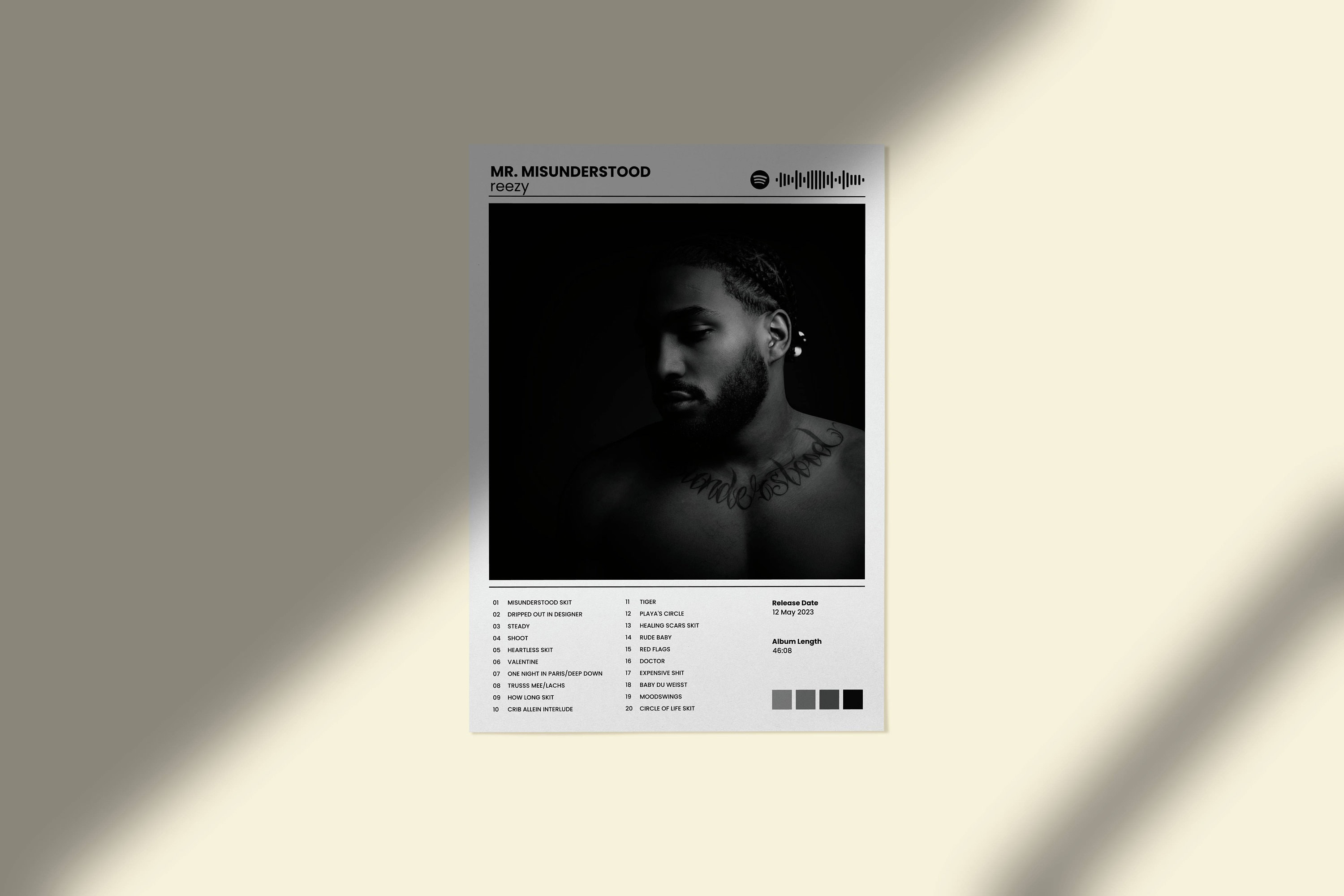 Album Poster Reezy MR. MISUNDERSTOOD, German Rap Album Cover - Etsy