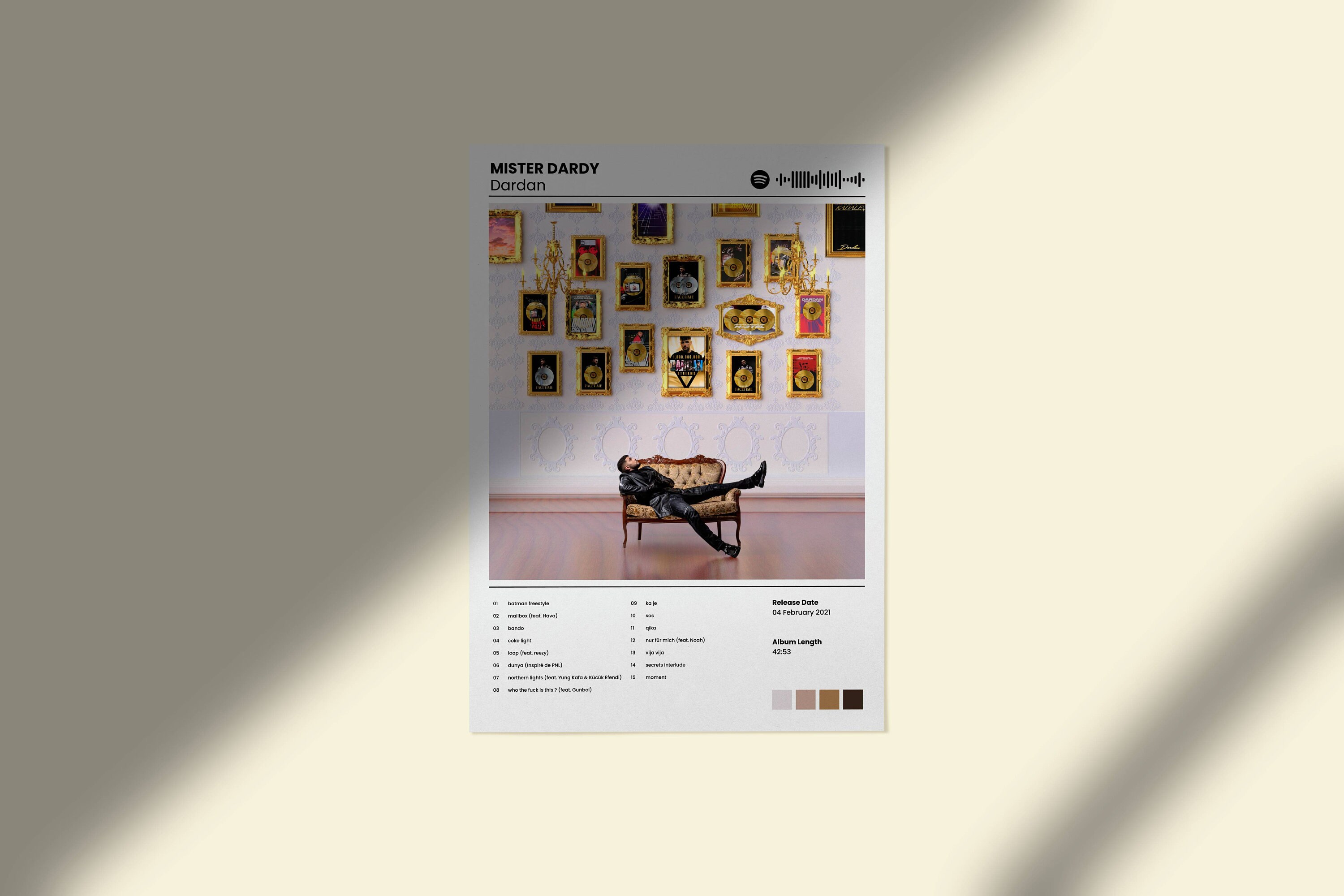 Album Poster Dardan MISTER DARDY, German Rap Album Cover - Etsy