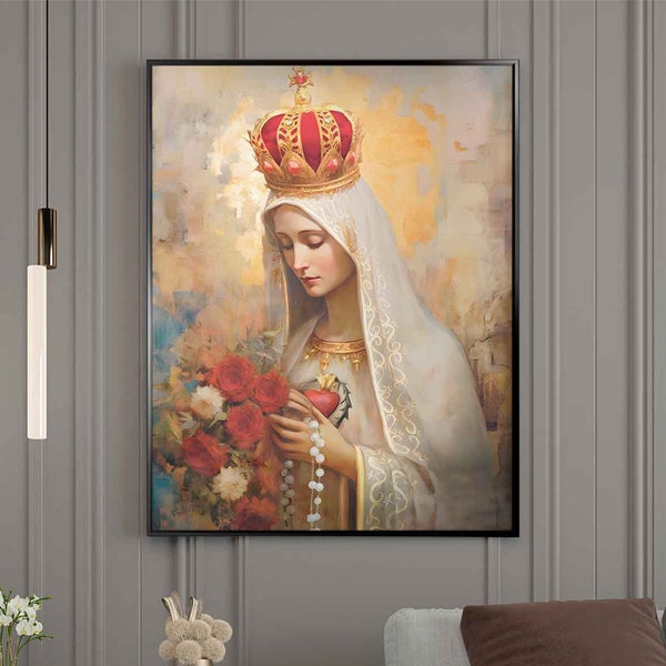 Our Lady of Fatima Paintings - Etsy