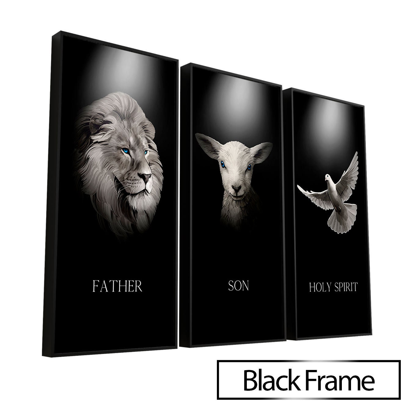 Holy Trinity Father, Son, Holy Spirit Poster, Spiritual Catholic Prints ...