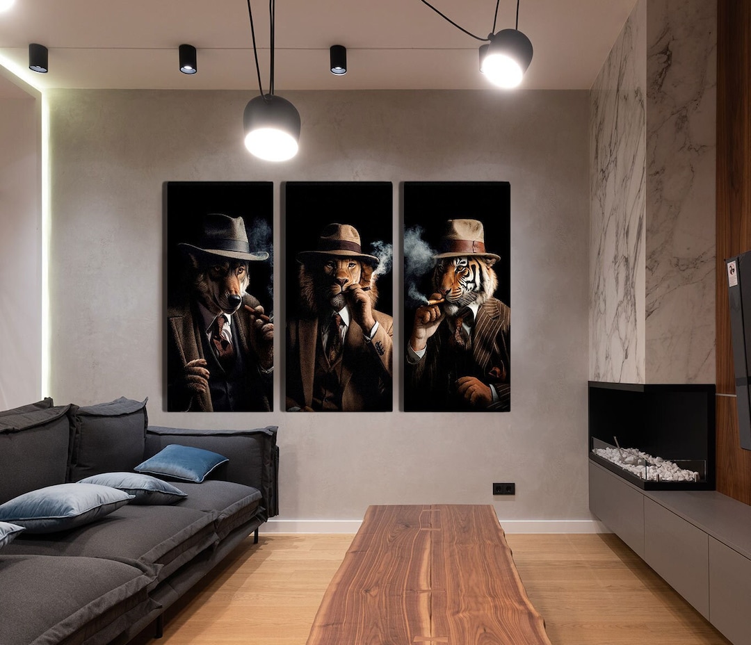 Mafia Gangster Mob Lion Boss Lion Gangster Luxury Modern Design ...