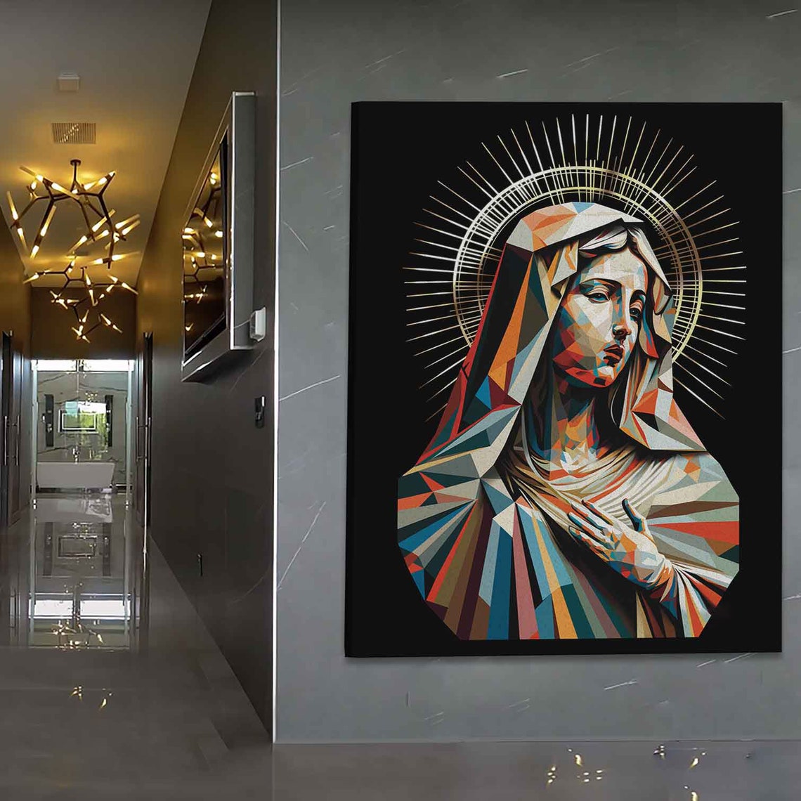Virgin Mary Catholic Wall Art for Modern Homes Mother Mary Home Decor ...