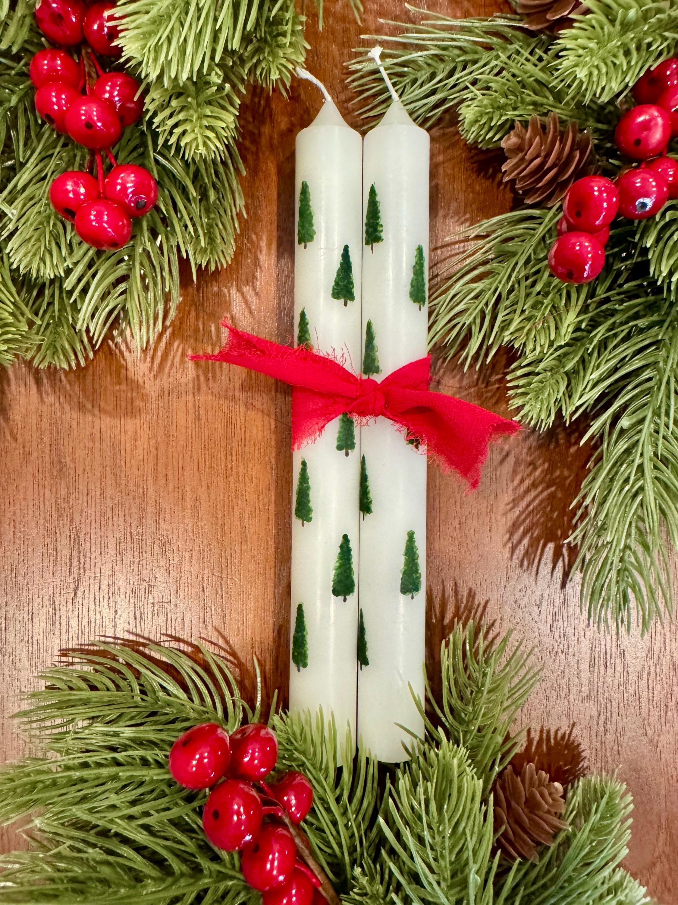 Christmas Tree Taper Candles - Etsy