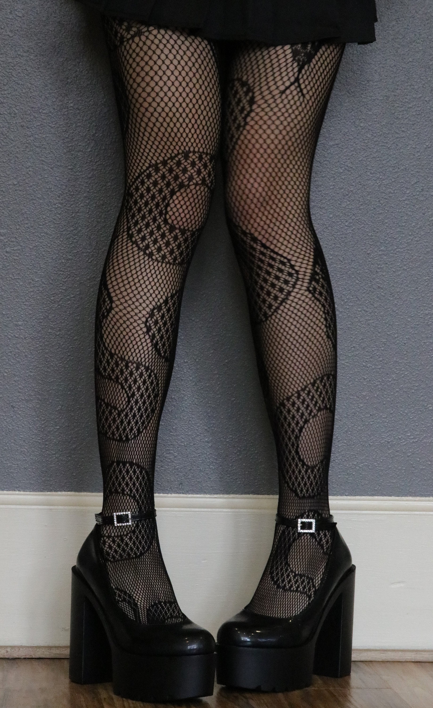 Snake Patterned Black Fishnets Gothic Emo Fishnet Stockings black ...