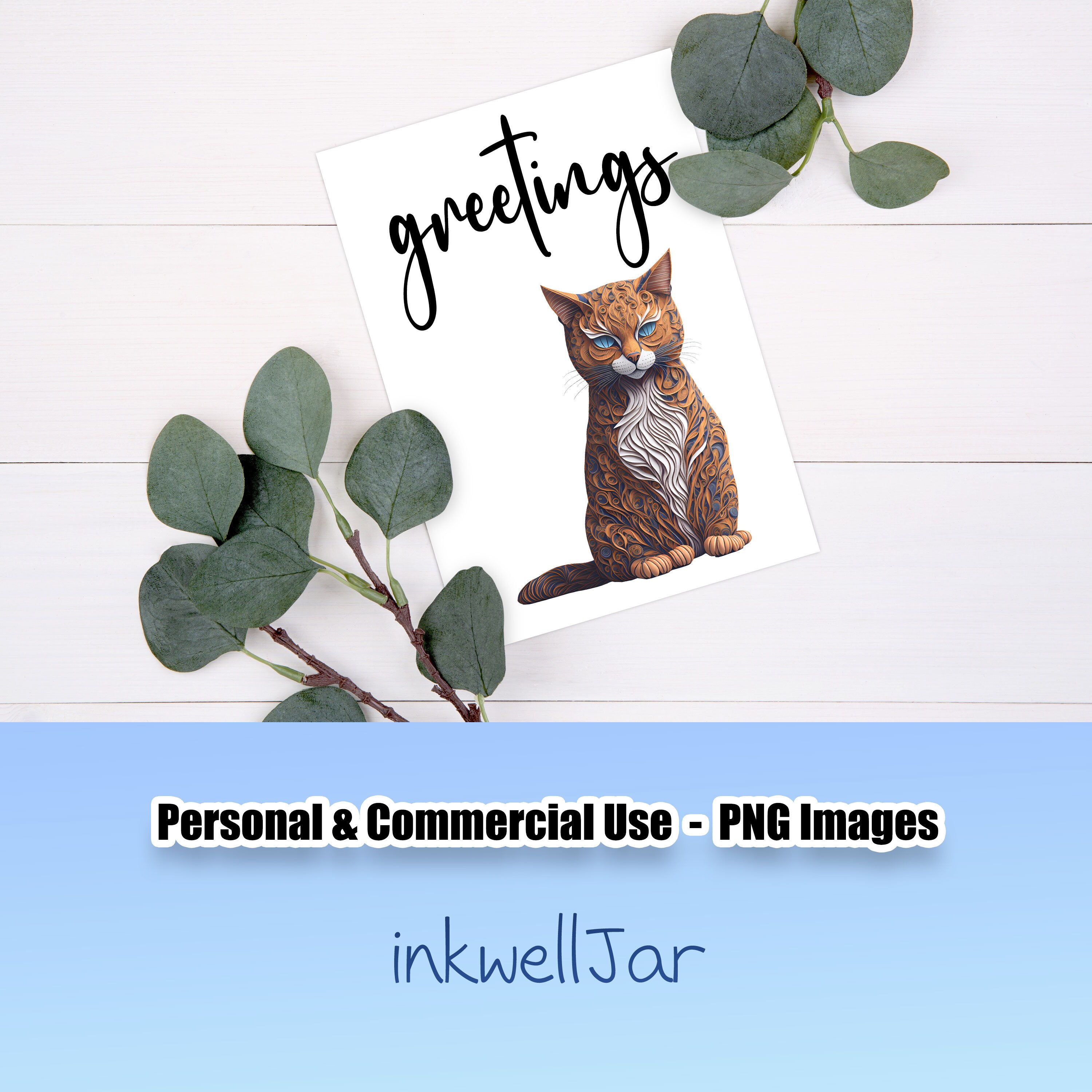 Cat Clipart Watercolor, Quill, Cat Breeds Pet Clipart Kitten Clipart ...