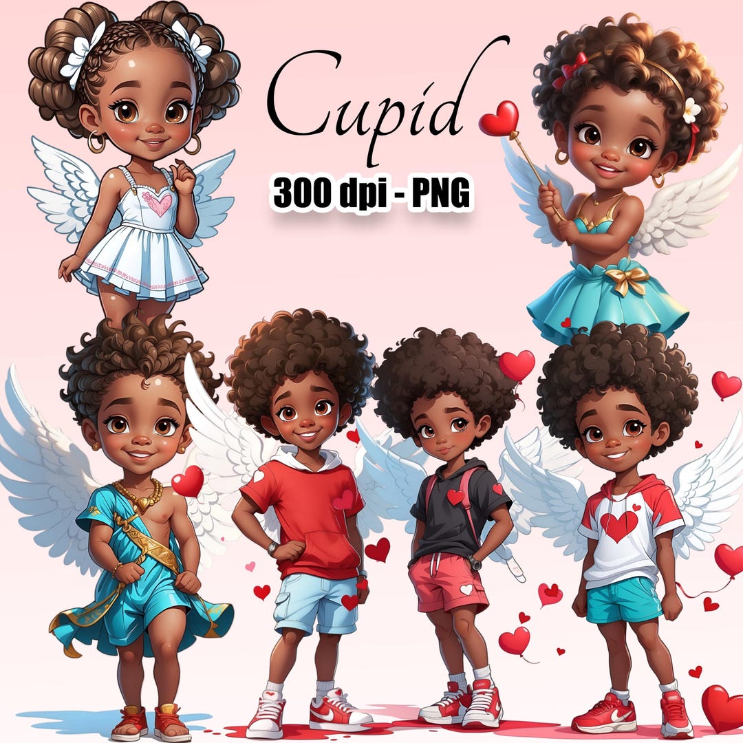 Cupid Clipart, Cute, Children Clipart, Valentine's Day Clipart, Holiday ...