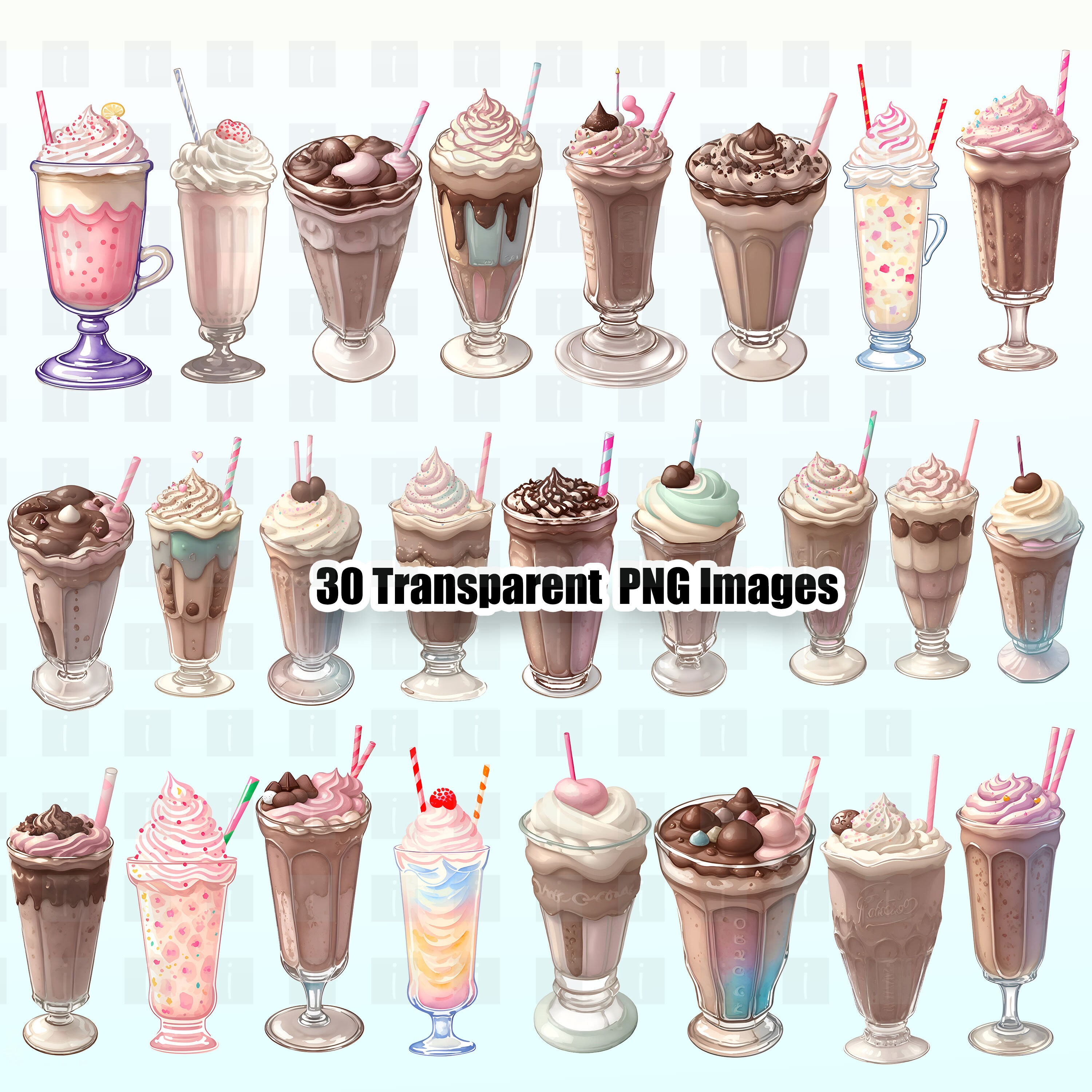 Milkshake Clipart, Milkshake Graphics, Food Clipart, Dessert Clipart ...