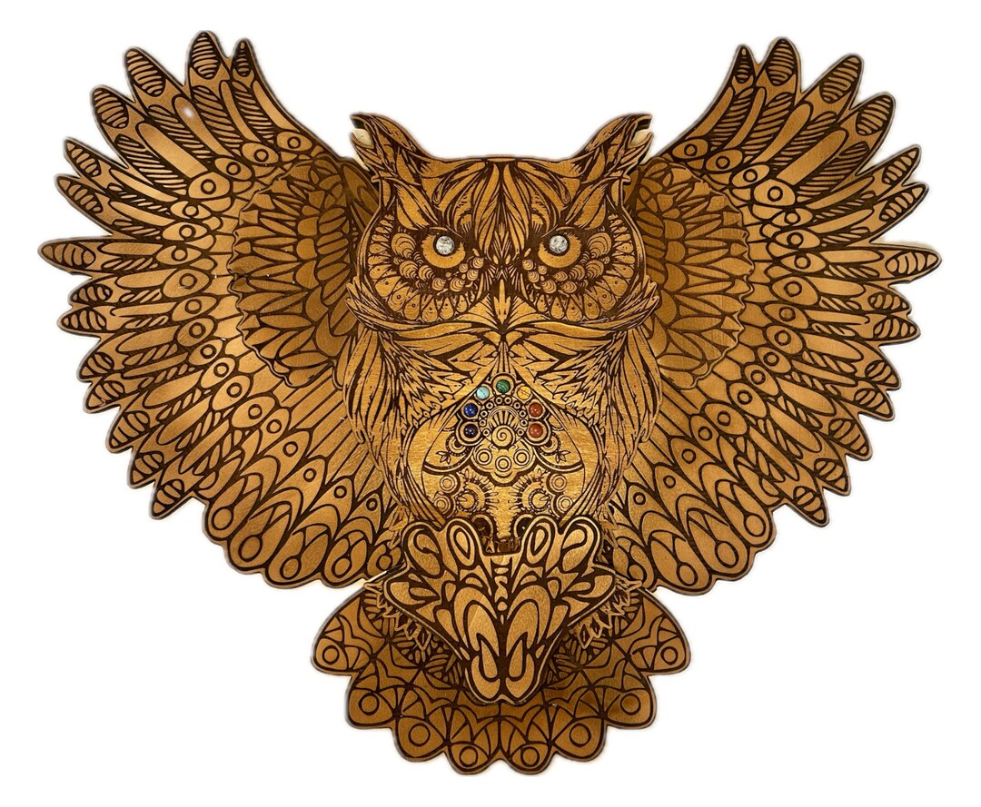 Wooden Owl and Lithotherapy - Etsy