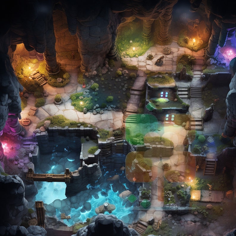 Cave Dwelling Battle Map, Dnd Battle Map, D&D, Battlemap, Dungeons and ...