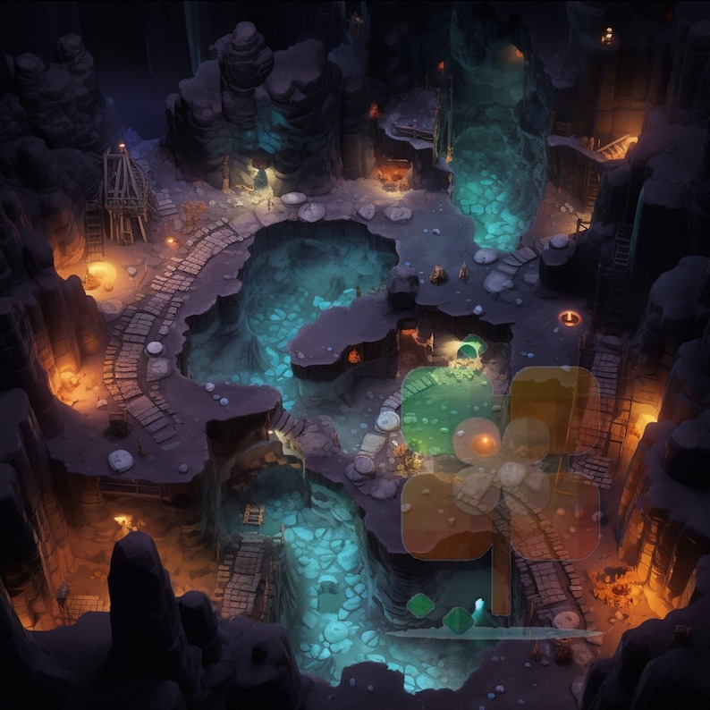 Mine Battle Map, Dnd Battle Map, D&D, Battlemap, Dungeons and Dragons ...