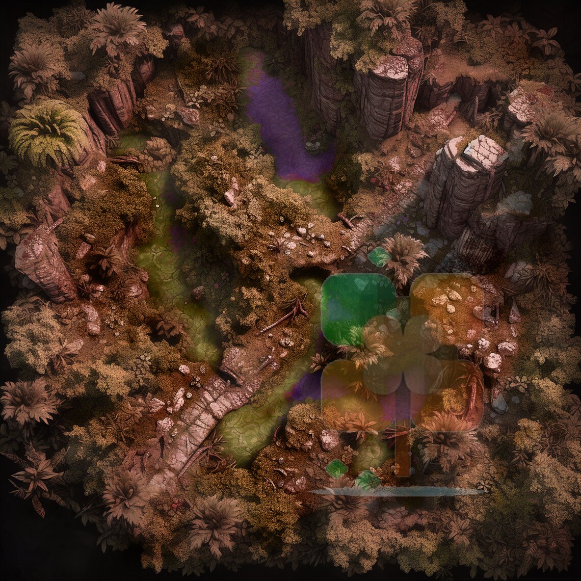 Infested Swamp Battle Map, Dnd Battle Map, D&D, Battlemap, Dungeons and ...