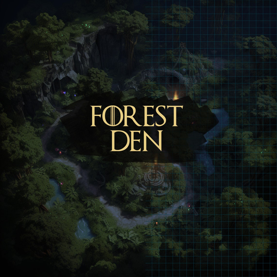Forest Den Battle Map Dnd Battle Map D&D Battlemap - Etsy
