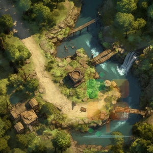 Forest River Battle Map, Dnd Battle Map, D&D, Battlemap, Dungeons and ...