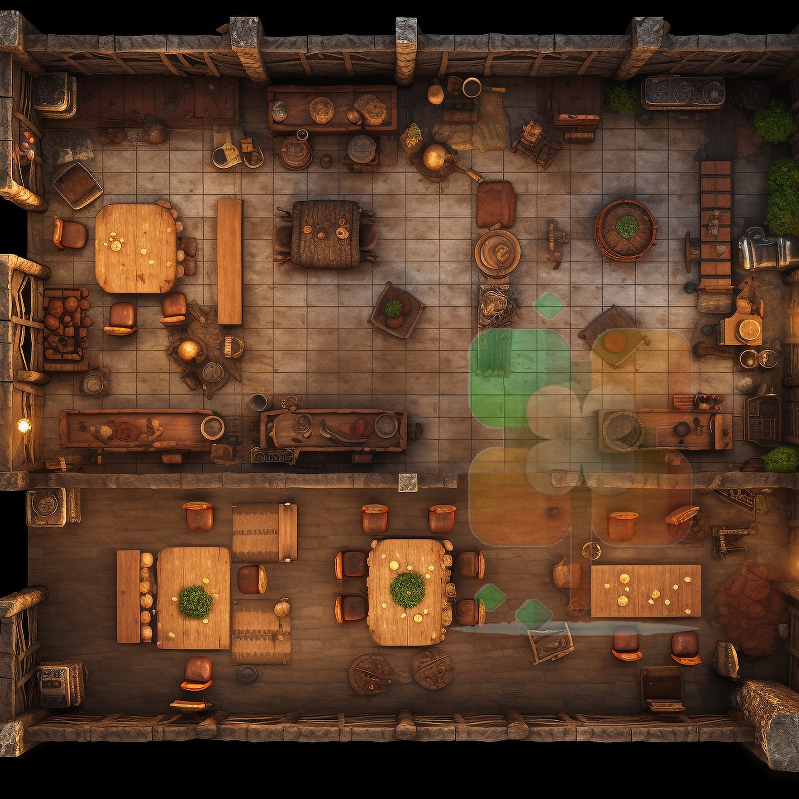 Tavern Battle Map, Dnd Battle Map, D&D, Battlemap, Dungeons and Dragons ...
