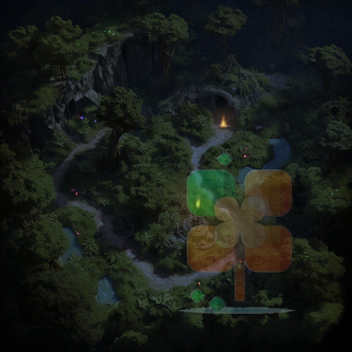 Forest Den Battle Map Dnd Battle Map D&D Battlemap - Etsy