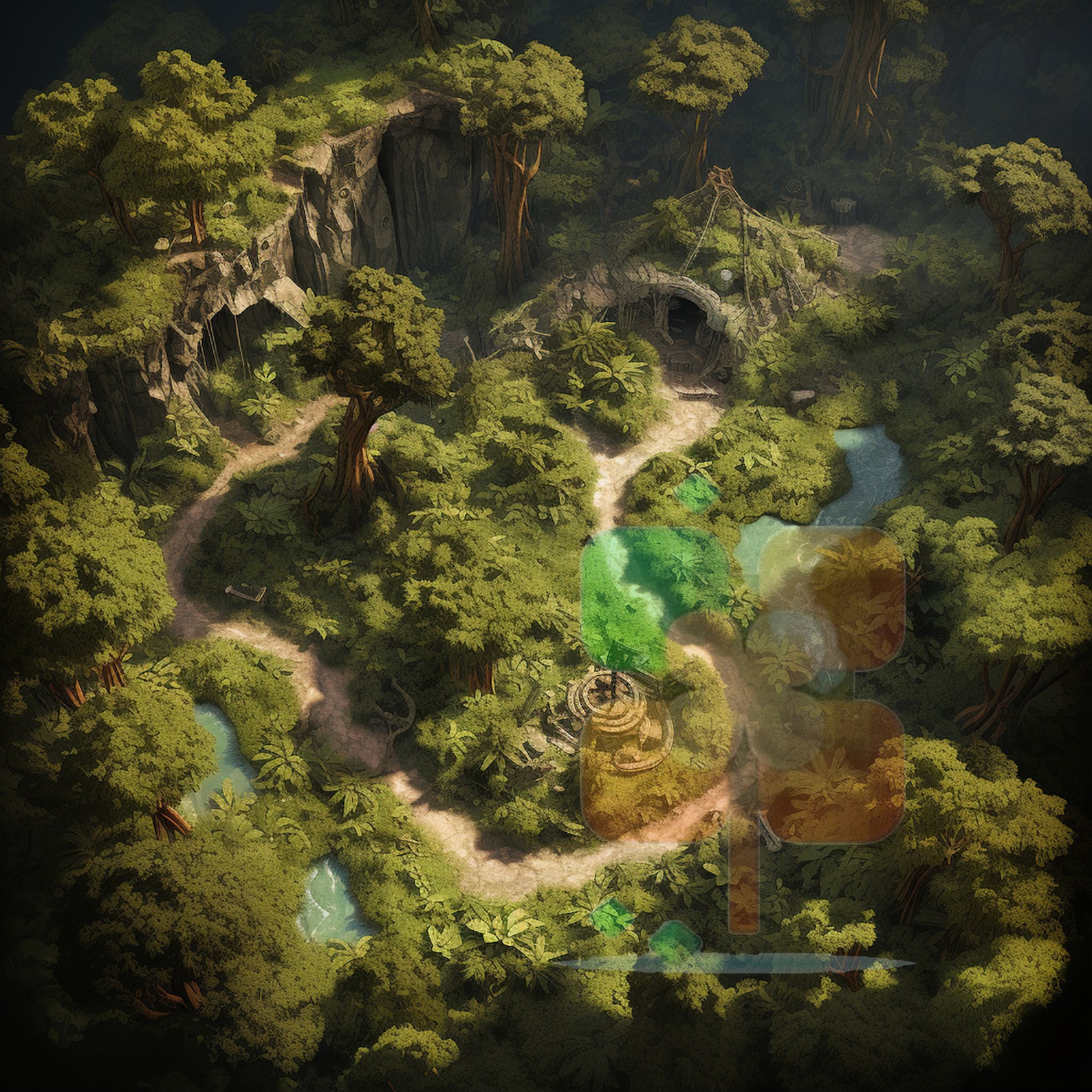 Forest Den Battle Map Dnd Battle Map D&D Battlemap - Etsy