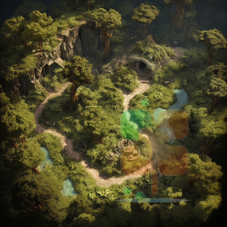 Forest Den Battle Map Dnd Battle Map D&D Battlemap - Etsy