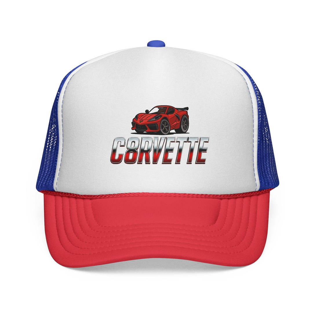 Corvette C8 C8RVETTE Trucker Cap - Vintage Style Baseball Hat for Car ...
