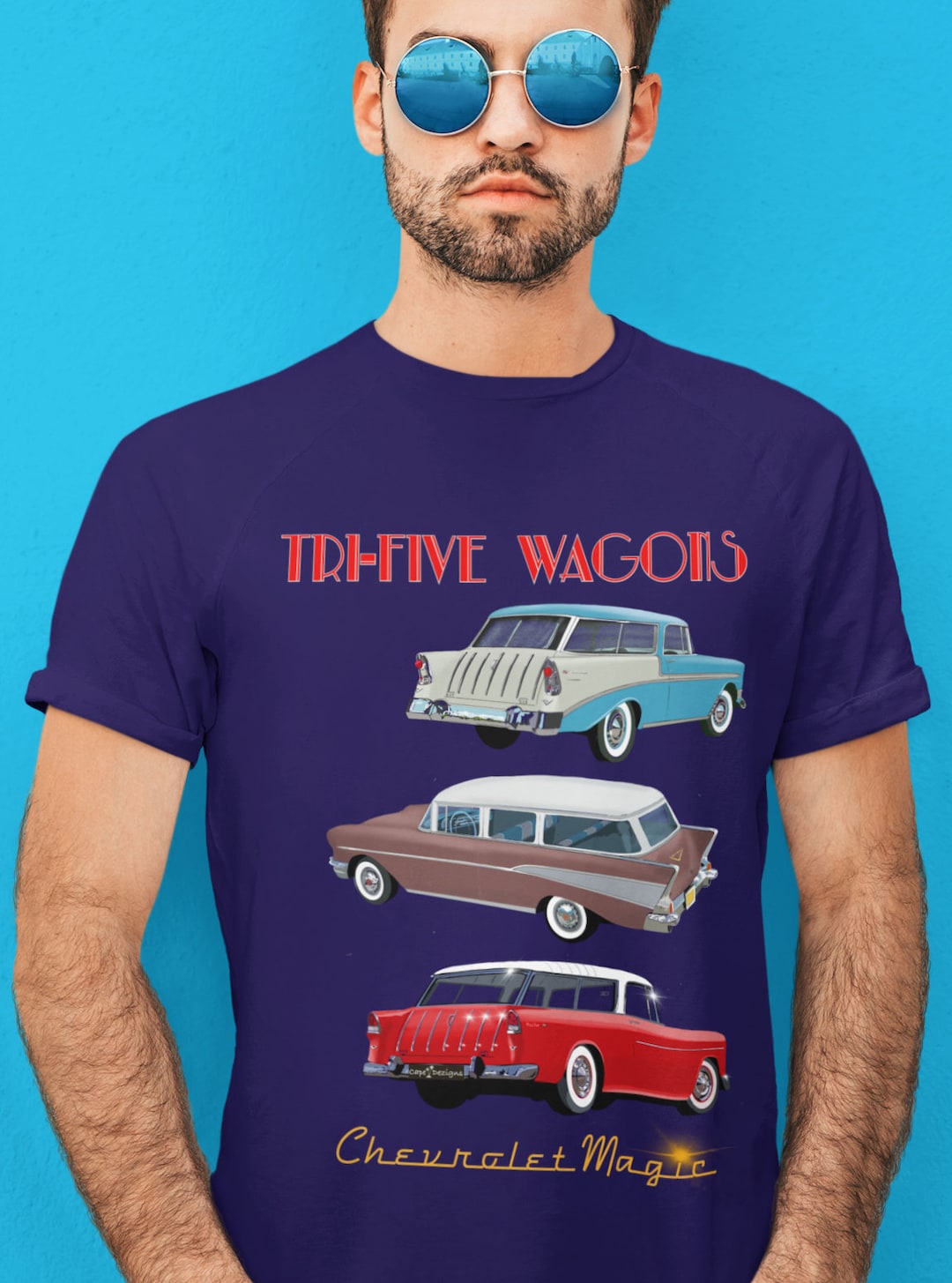 Chevrolet Tri-five Wagons T-shirt - Etsy