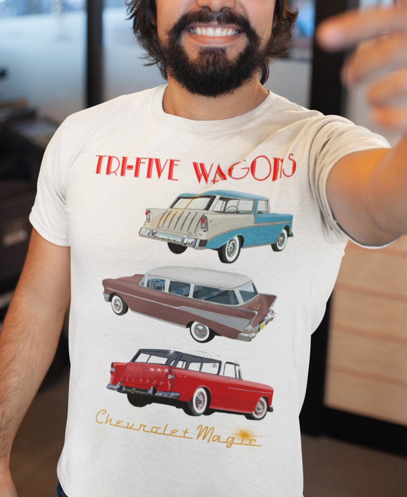 Chevrolet Tri-five Wagons T-shirt - Etsy