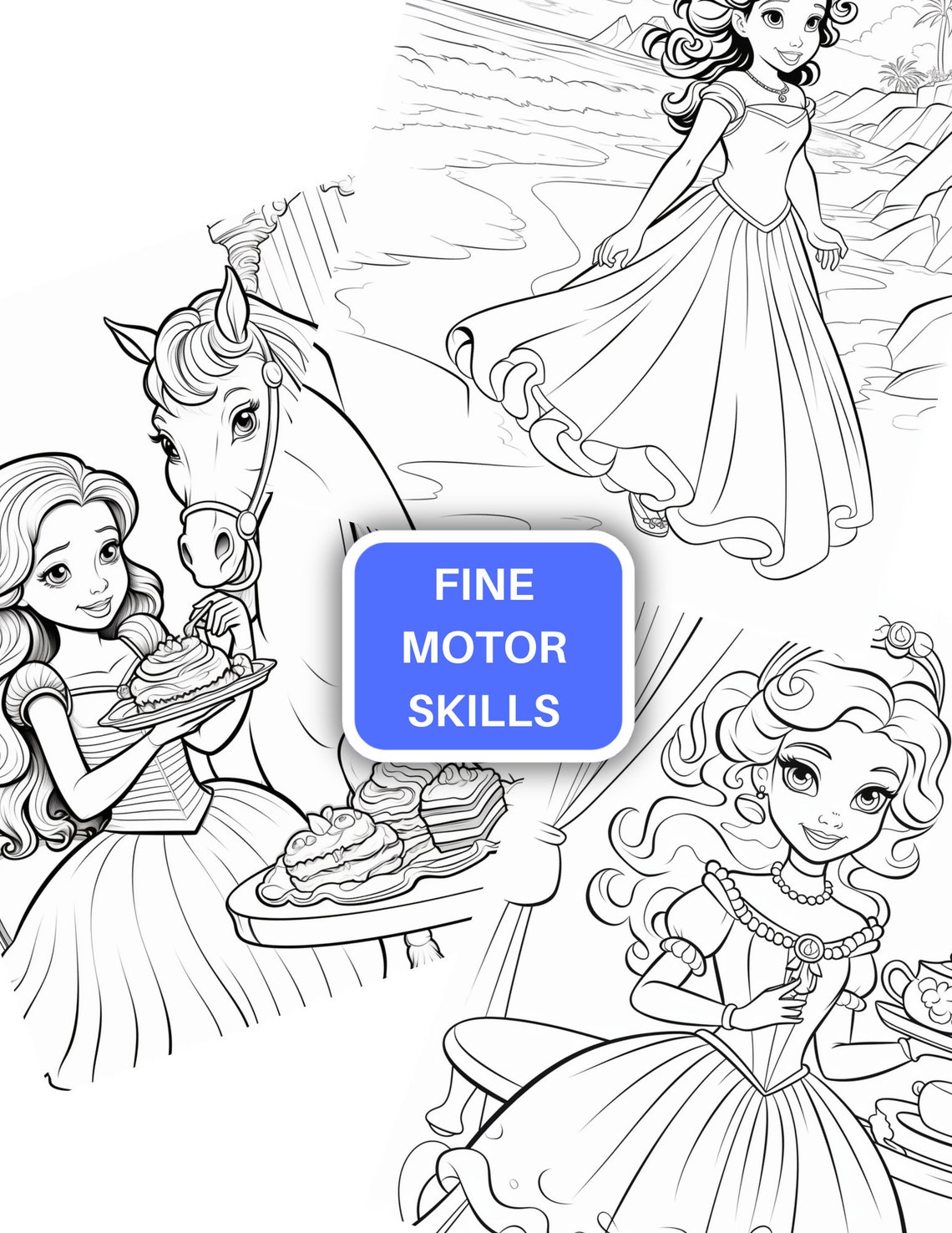 Printable Princess Coloring Pages for Kids, Toddlers Coloring Sheets ...