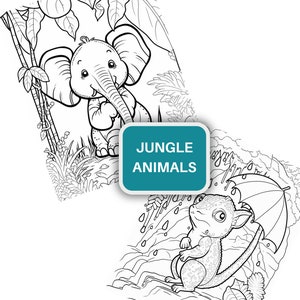 Printable Jungle Animals Coloring Pages for Kids, Toddlers Coloring ...