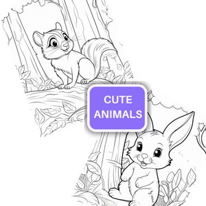 Printable Forest Animals Coloring Pages for Kids, Toddlers Coloring ...