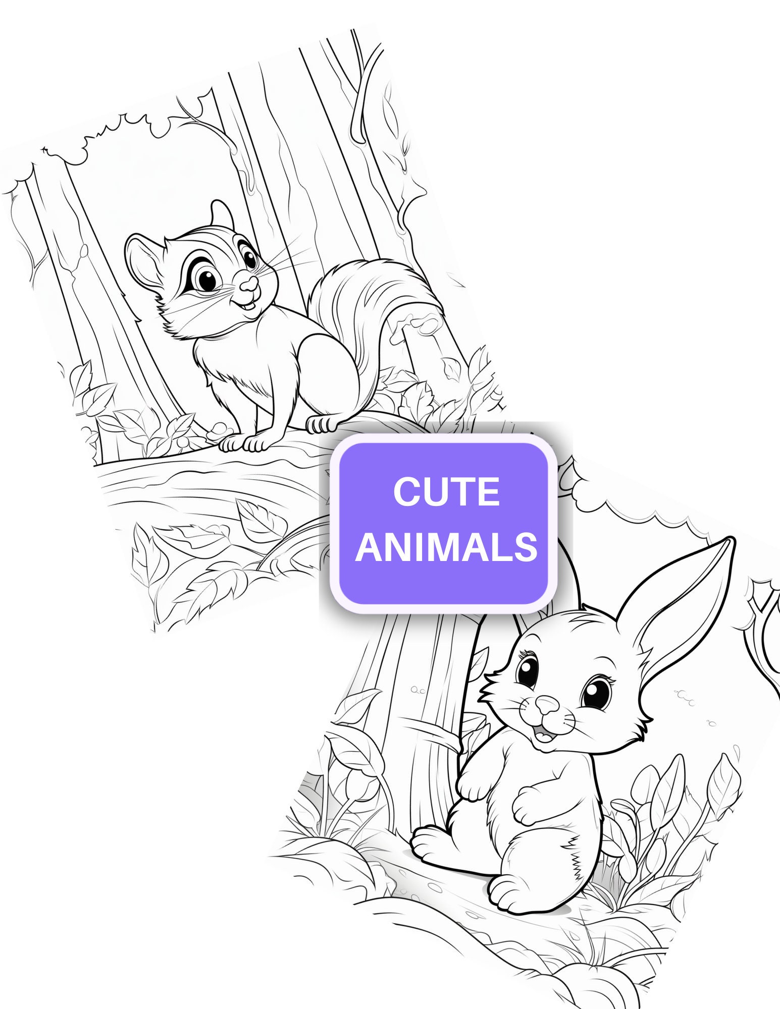 Printable Forest Animals Coloring Pages for Kids, Toddlers Coloring ...