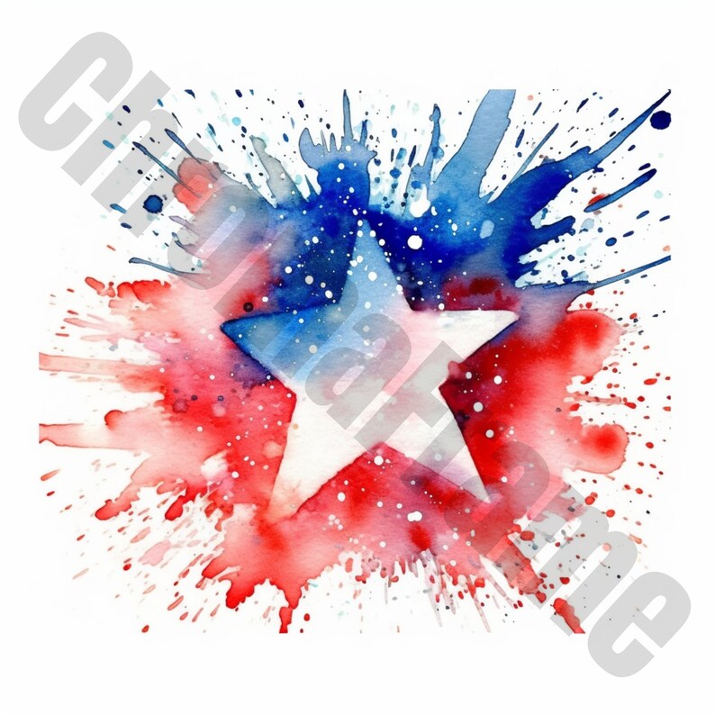 Watercolor Fourth of July Clipart, Graphics Bundle, BBQ, Digital 4th of ...