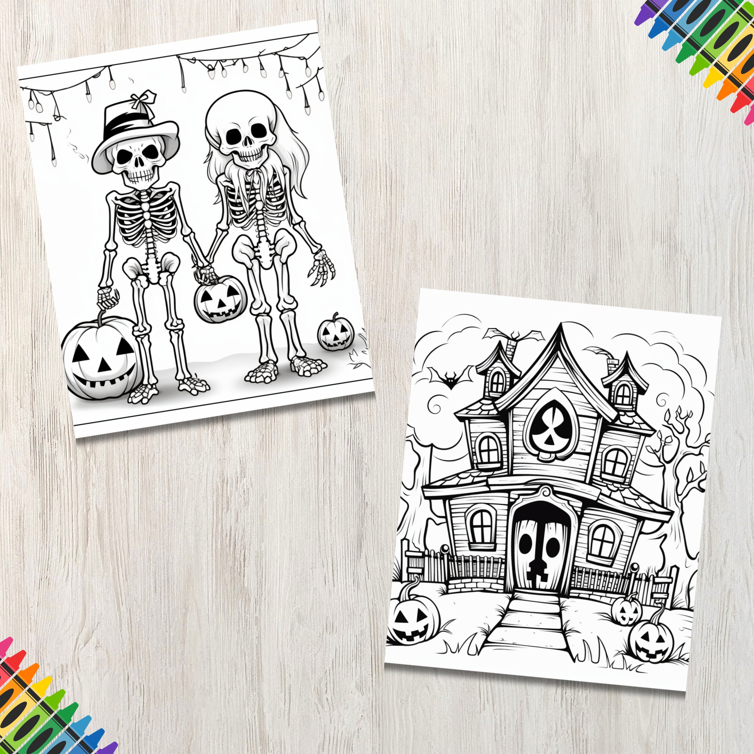 Printable Spooky Halloween Coloring Pages for Kids, Toddlers Coloring ...