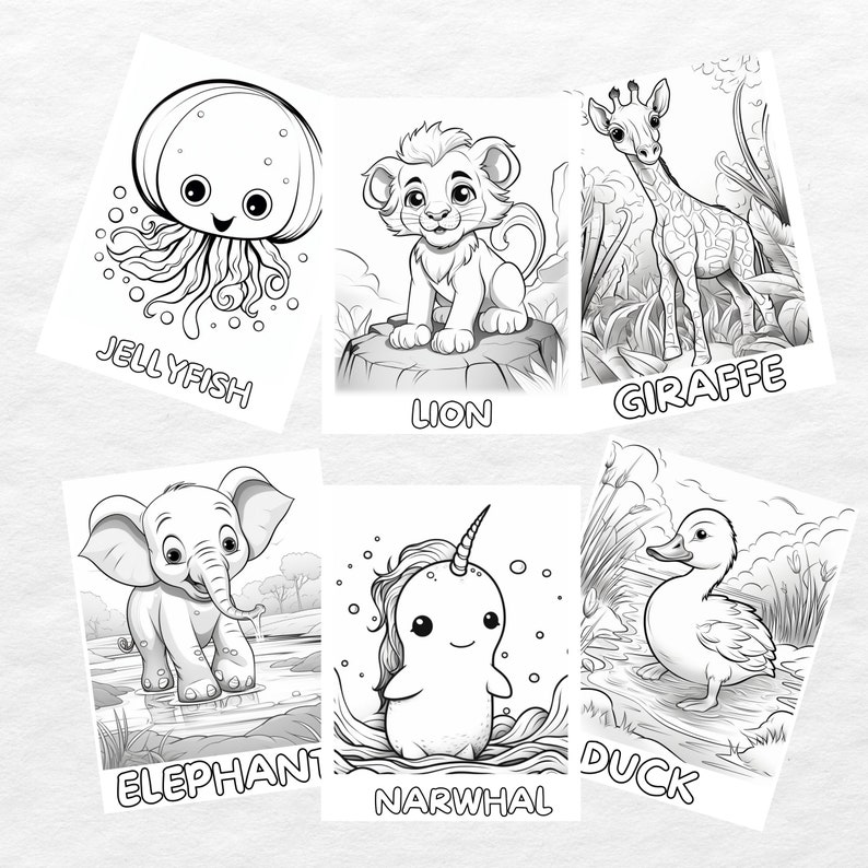 Printable Alphabet Animals Coloring Pages for Kids, Toddlers Activity ...