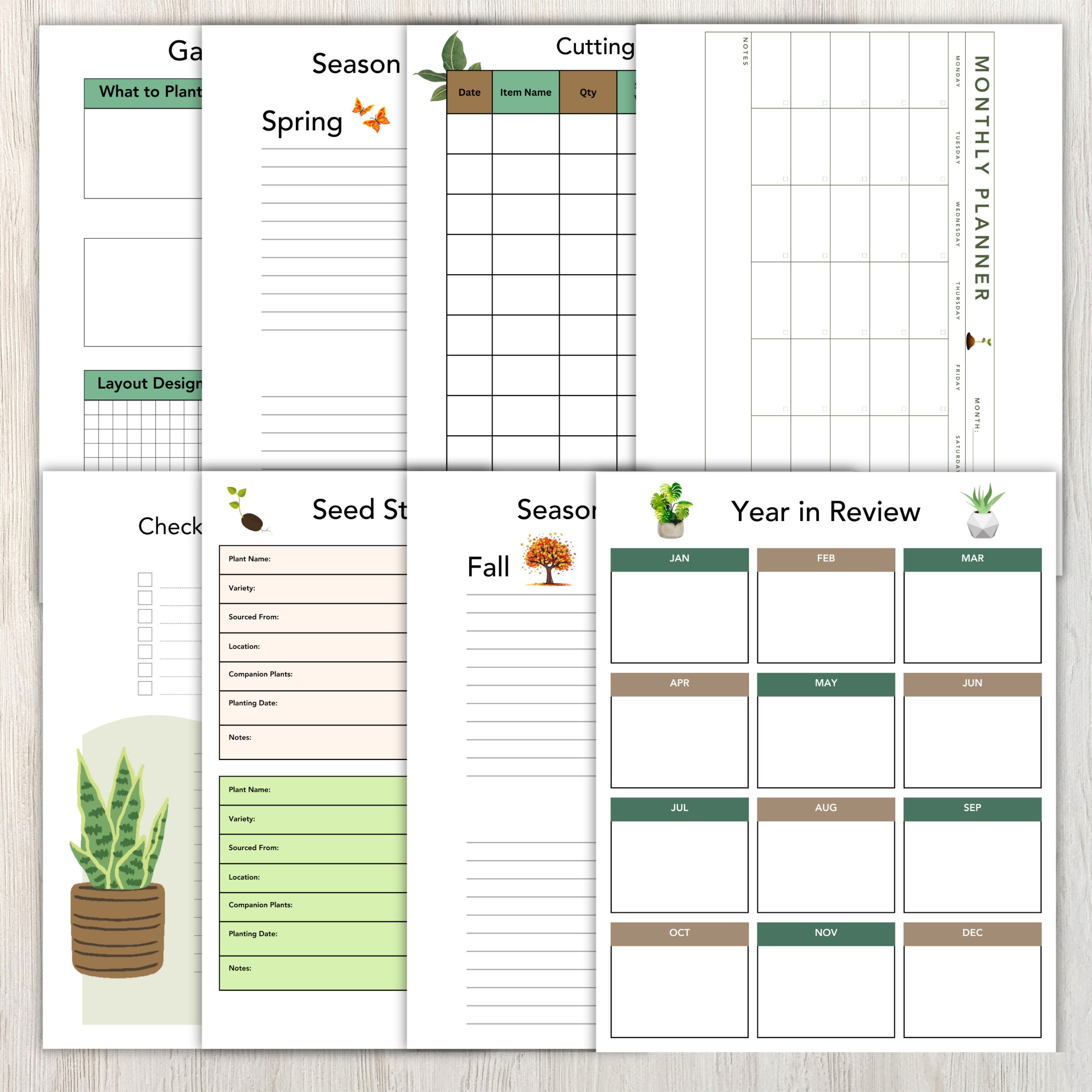 Printable Garden Planner, Gardening Tracker, Plant Planner, Garden ...