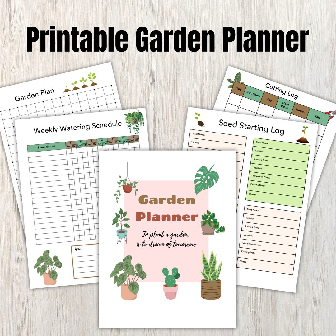Printable Garden Planner, Gardening Tracker, Plant Planner, Garden ...
