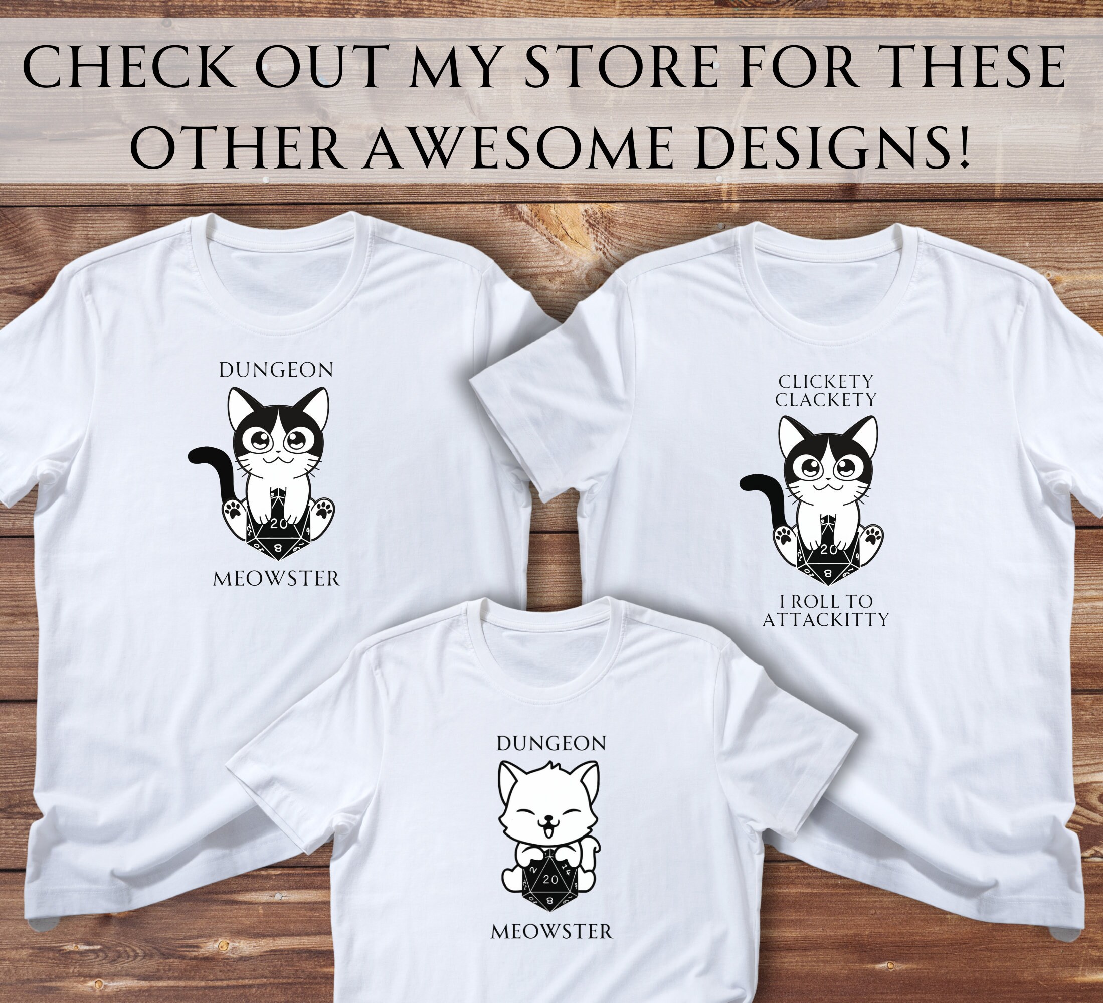 Dnd Cat Shirt Clickety Clackety I Roll to Attakitty Unisex - Etsy