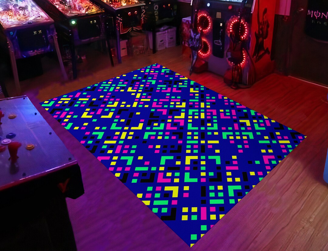 Arcade Rug Arcade Bar Rug Arcade Saloon Rug Lasertag Rug - Etsy