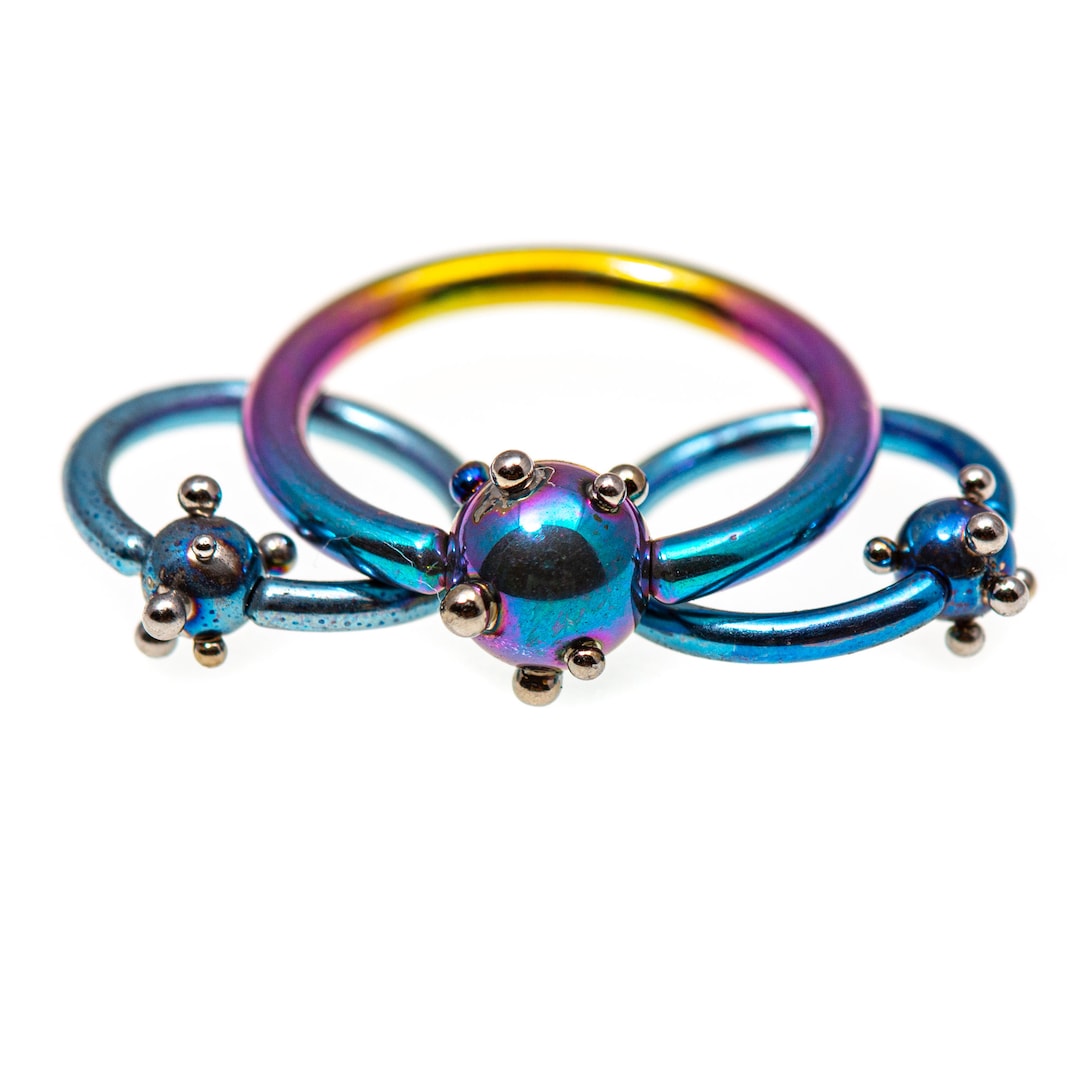 Titanium Captive Ball - Closure Ring - 14G and 16G Titanium Bead Ring ...