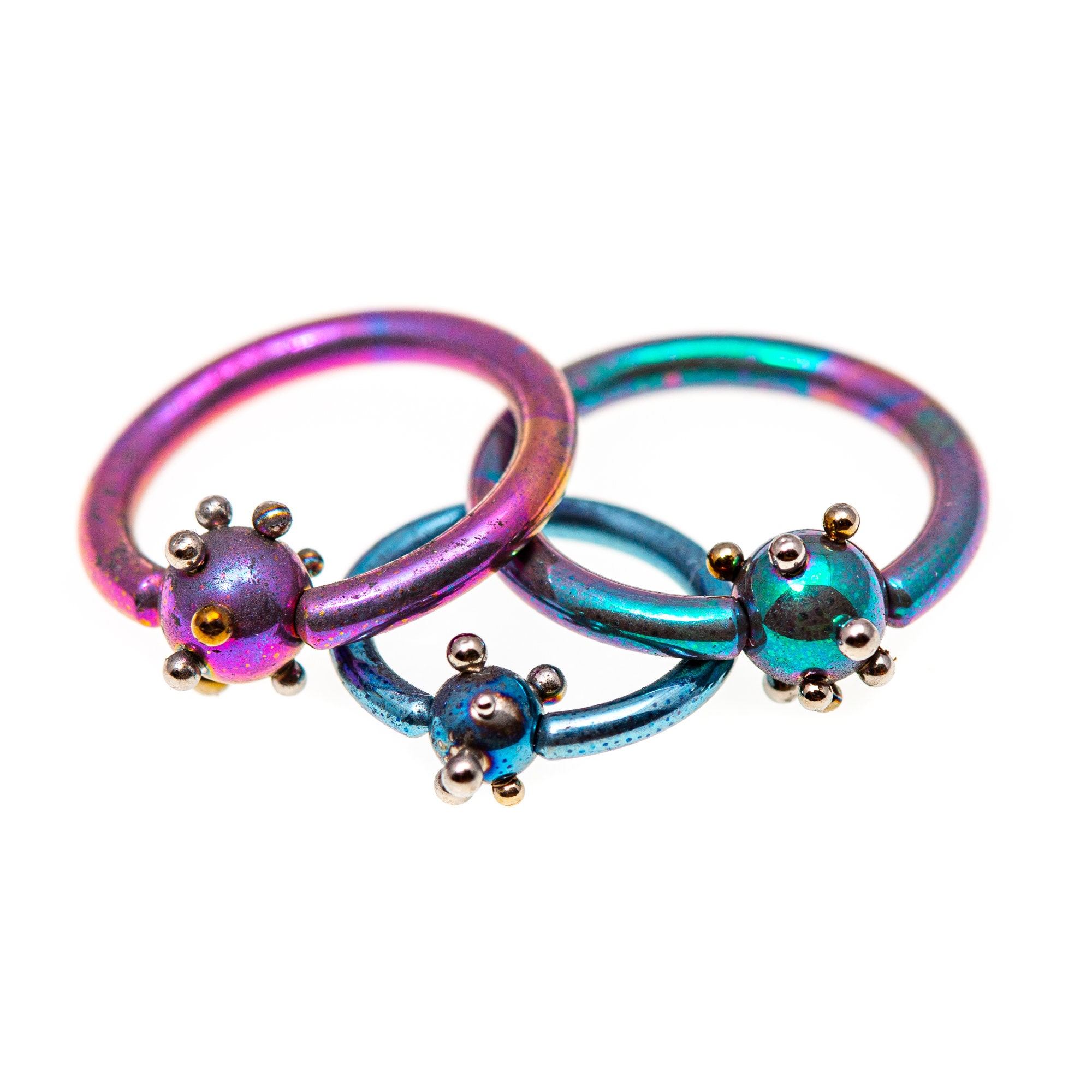 Titanium Captive Ball - Closure Ring - 14G and 16G Titanium Bead Ring ...