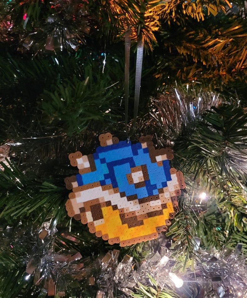 Blue Shell Mario Kart Perler Bead Christmas Ornament - Etsy