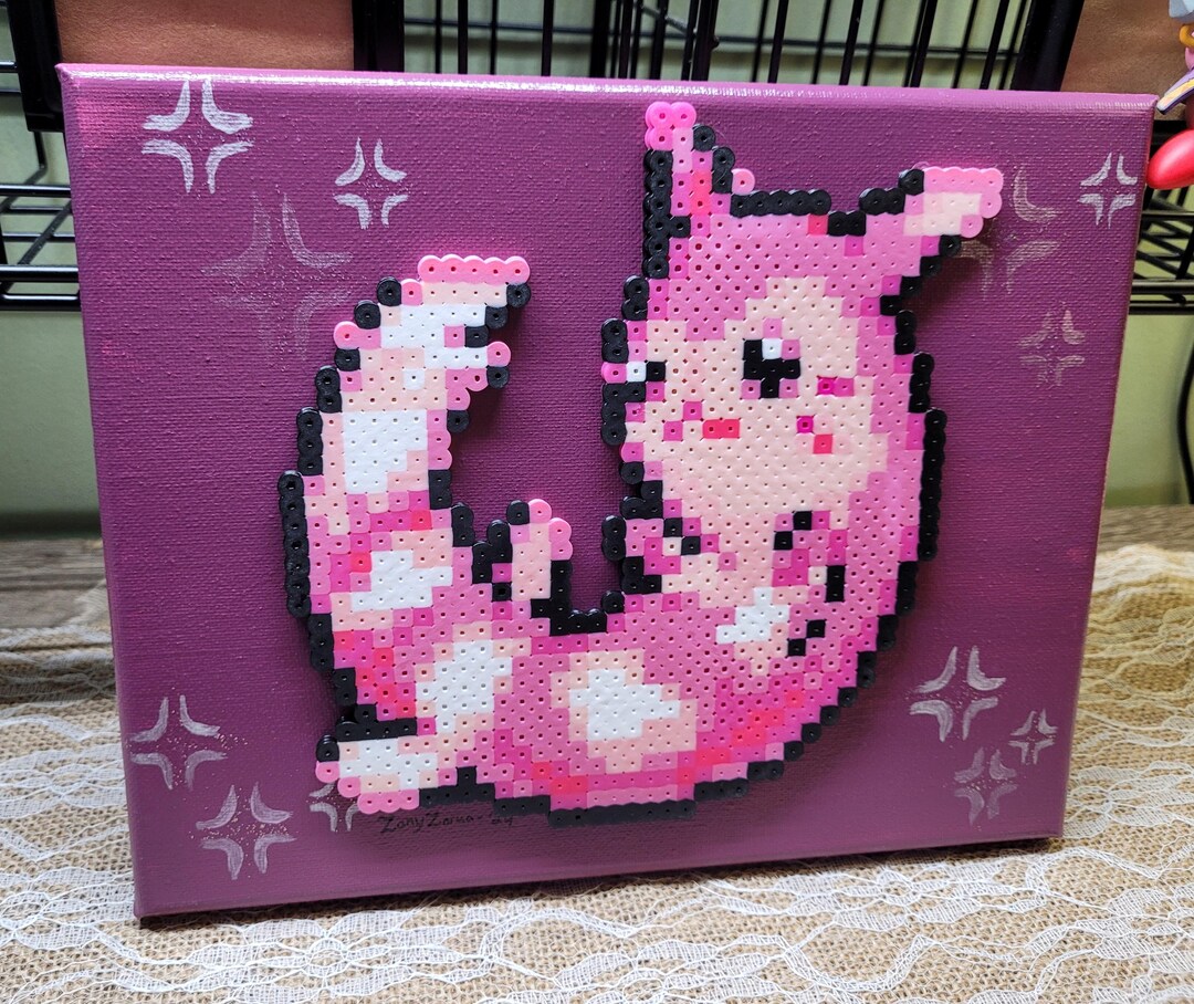 Shiny Furret Pokemon Perler X Canvas Painting - Etsy