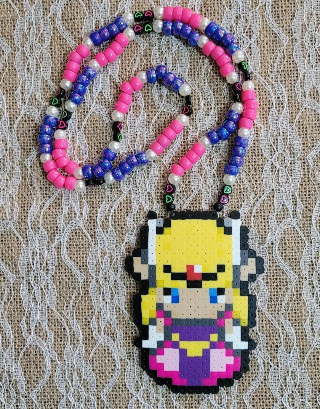 Princess Zelda Perler Bead Kandi Necklace - Etsy
